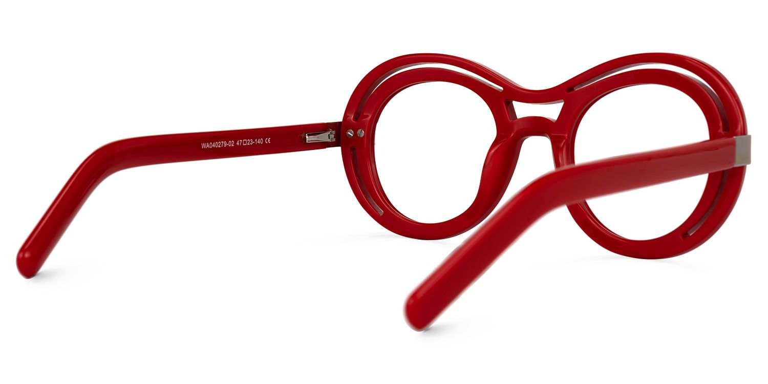 Texidor Round Red Glasses | Zeelool Optical