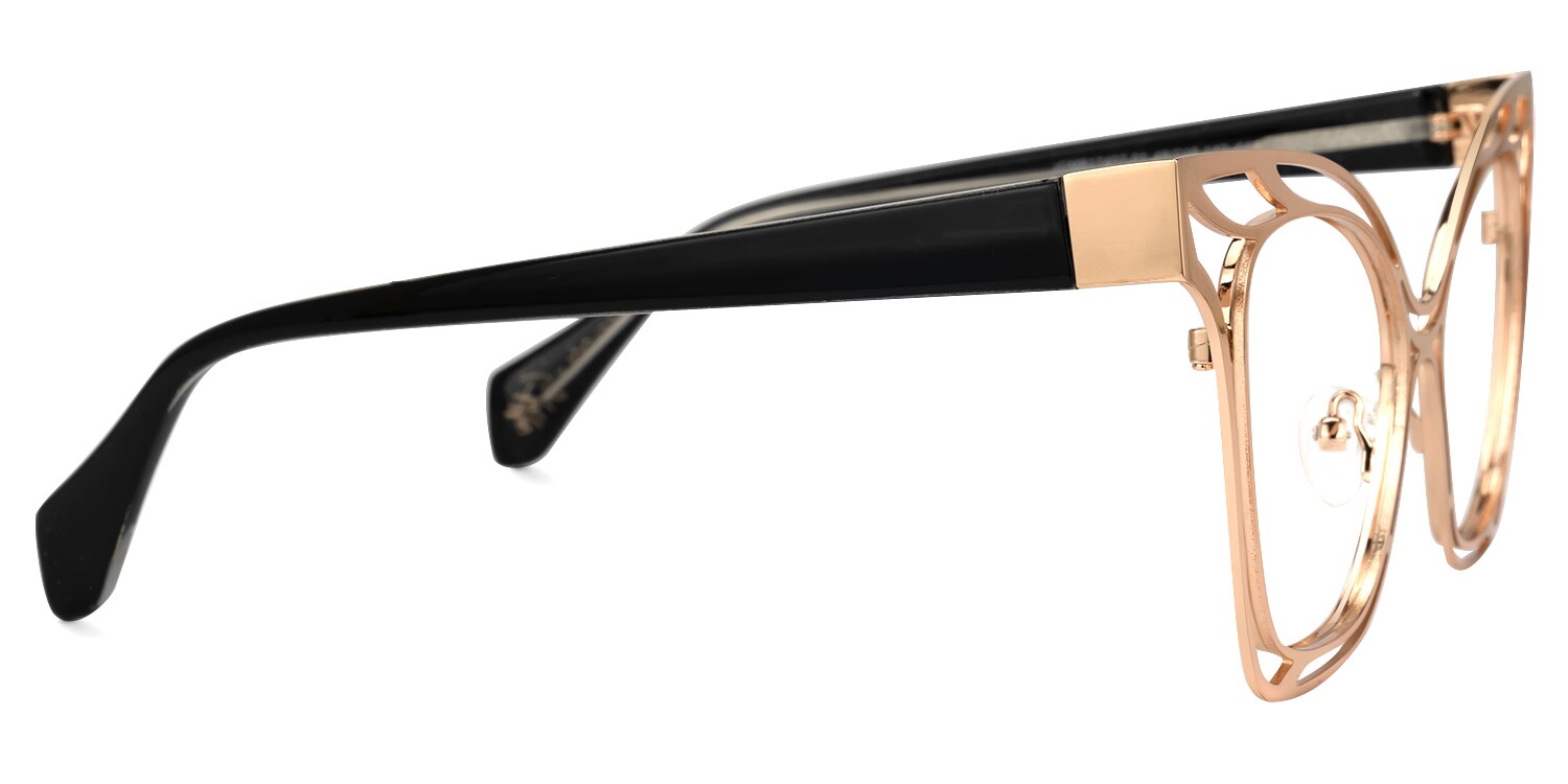 Cini Square Rose-Gold Glasses | Zeelool Optical