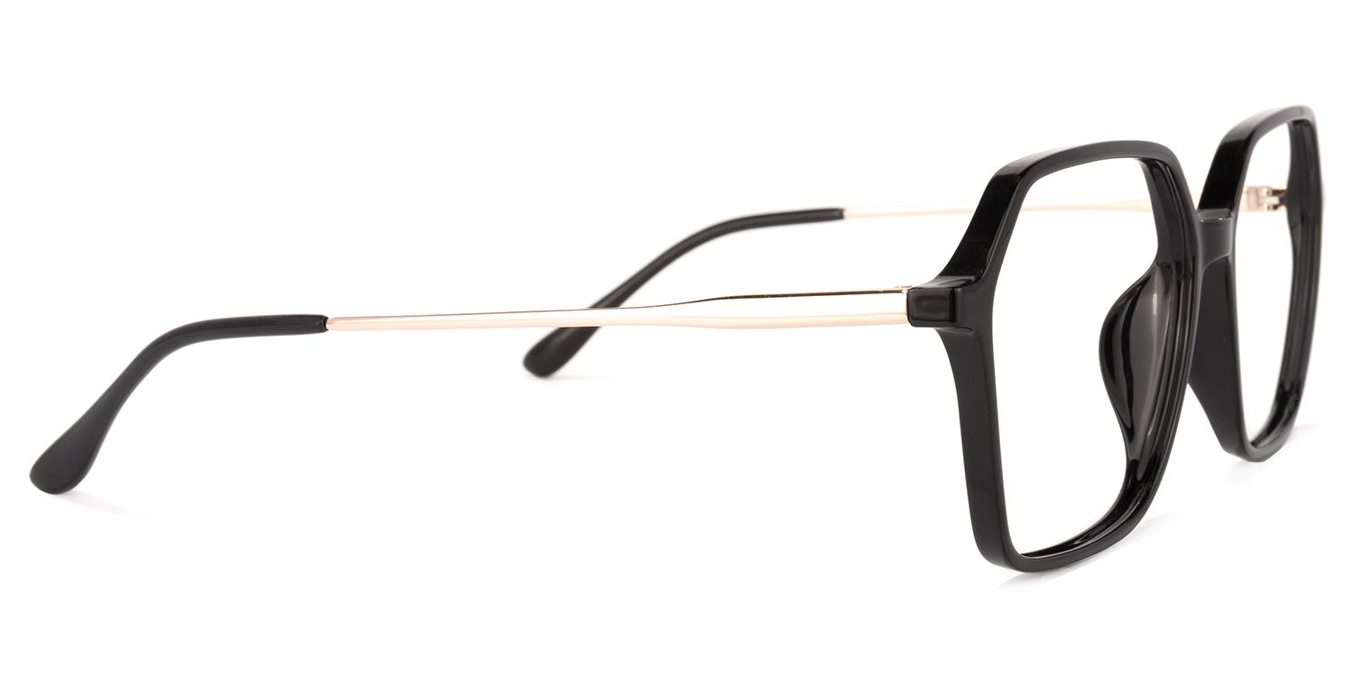 Wisdom Geometric Black Glasses | Zeelool Optical