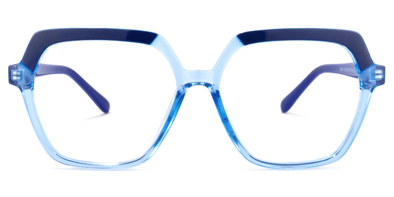 Norah Geometric Champagne Glasses | Zeelool Optical