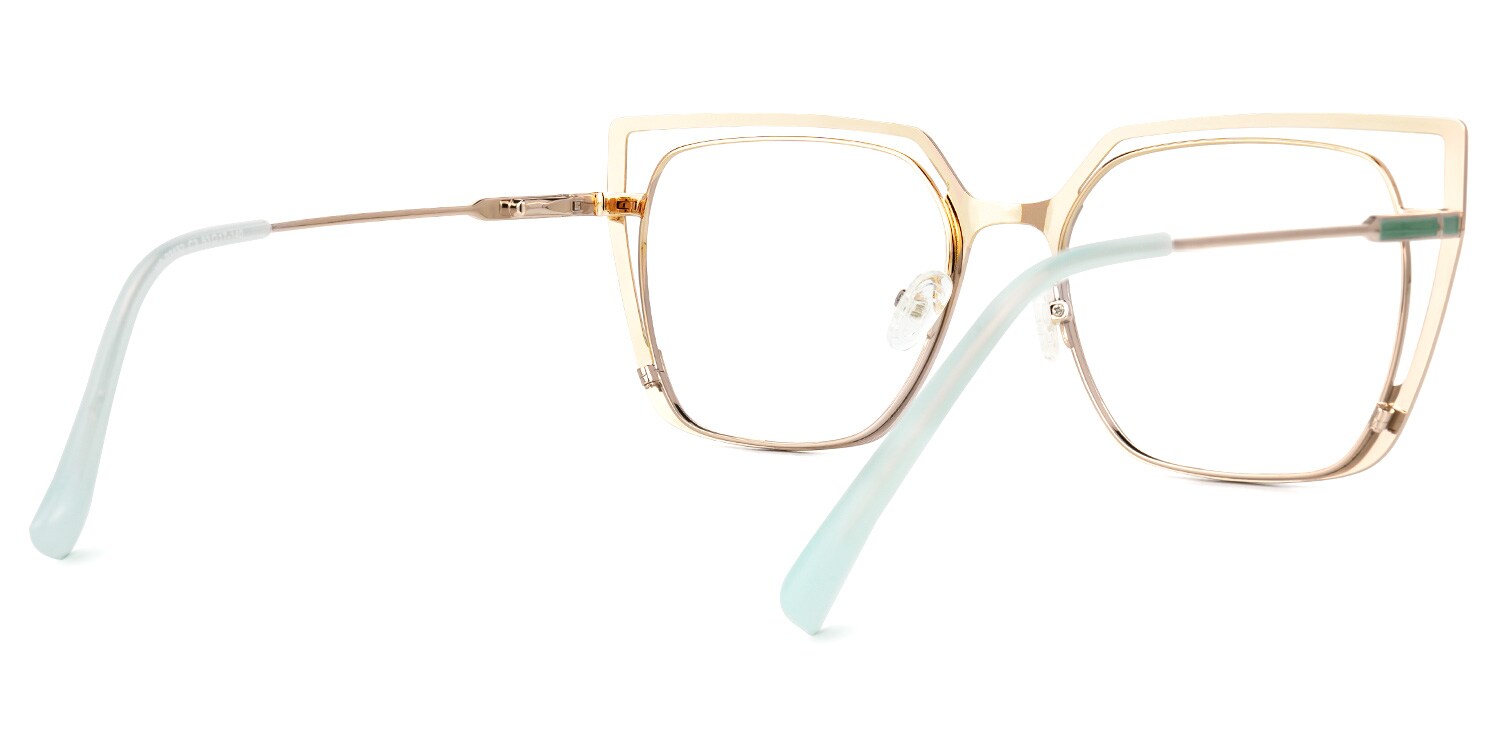 Letechia Square Green Glasses | Zeelool Optical
