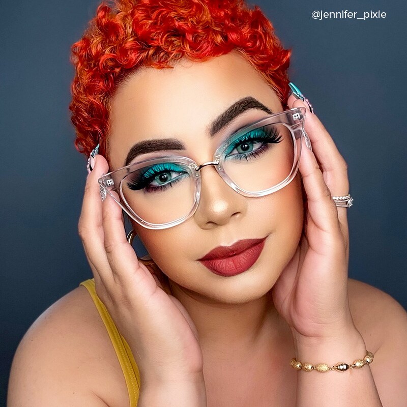 Martha Cat Eye Crystal Glasses | Zeelool Optical