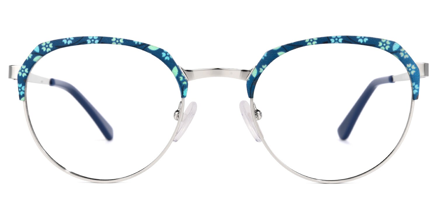 Deneal Oval Blue Glasses | Zeelool Optical