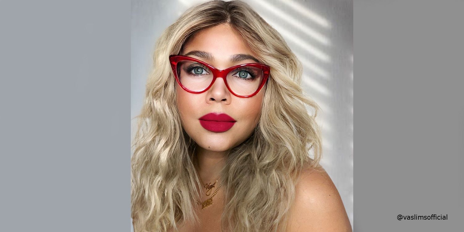 Charis Cat Eye Red Glasses | Zeelool Optical