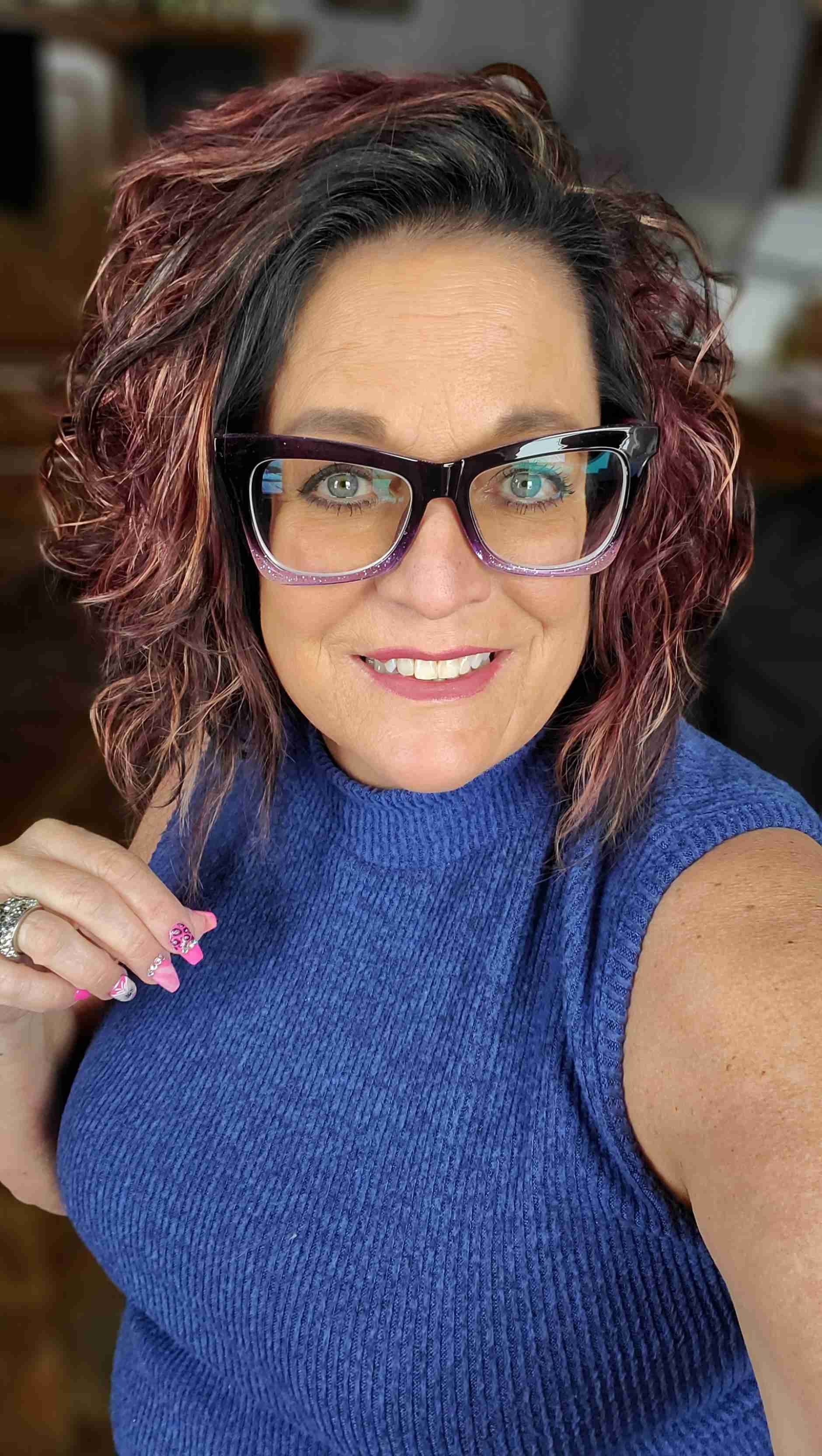 Yaritza Butterfly Purple Glasses | Zeelool Optical